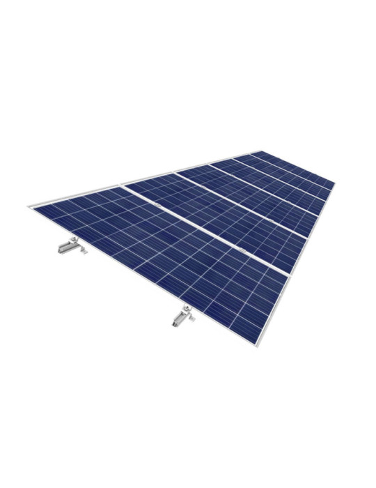 Structure Coplanaire Aluminium 3 panneaux fixation toit extérieur